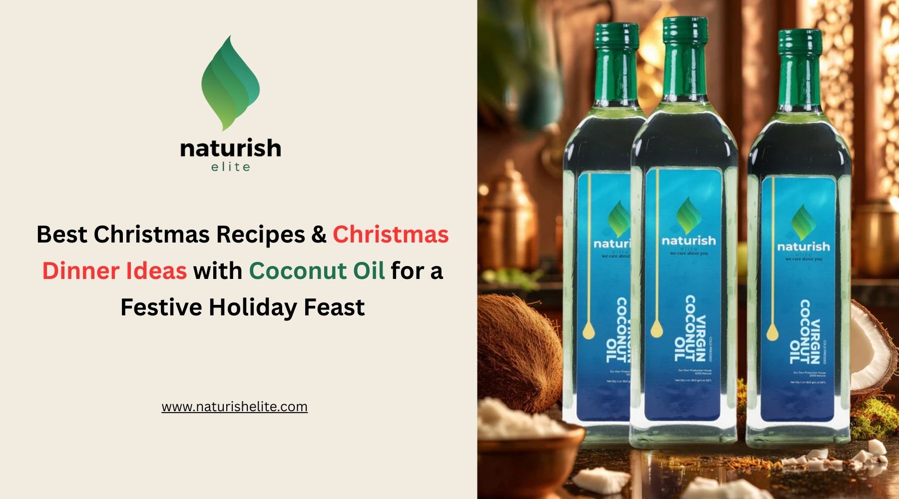 Holiday Christmas Recipes & Dinner Ideas with Coconut Oil